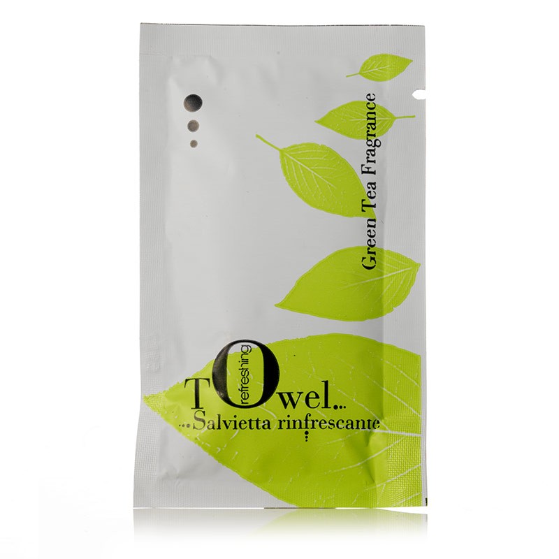Salvietta Rinfrescante in Tnt, Green Tea - White
