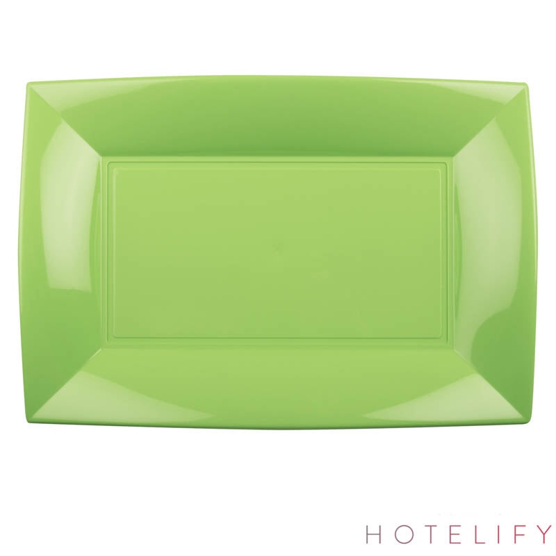 Piatto Rettangolare, colore Verde Acido - Goldplast | Hotelify.com